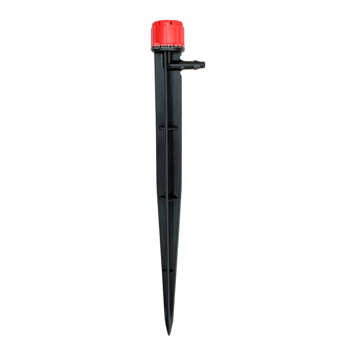 Gotero Regulable con Estaca 0-70 L/h Riego 360° Rojo — Diplas