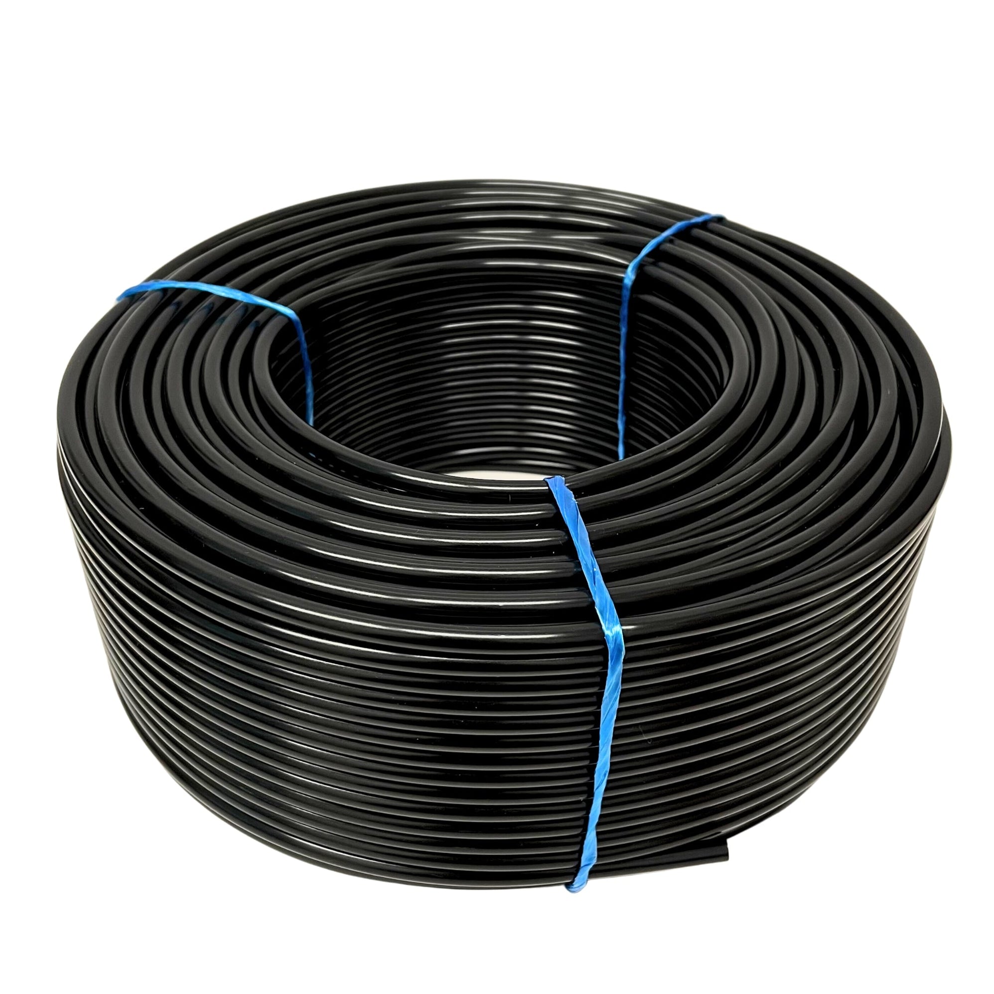 Cañería Microtubo Riego 100 mts Premium Virgen 4 mm Negro — Diplas